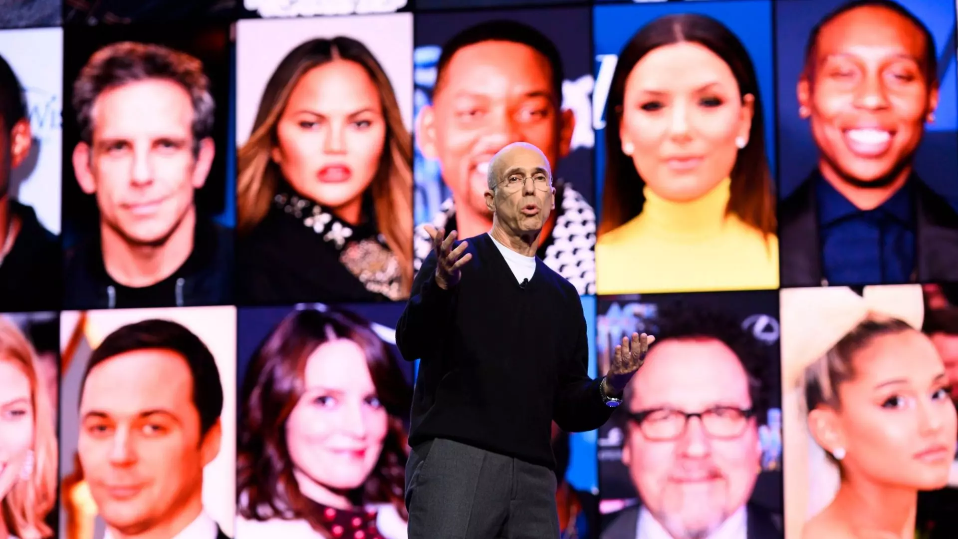 Jeffrey Katzenberg fuq il-palk fis-CES 2020.