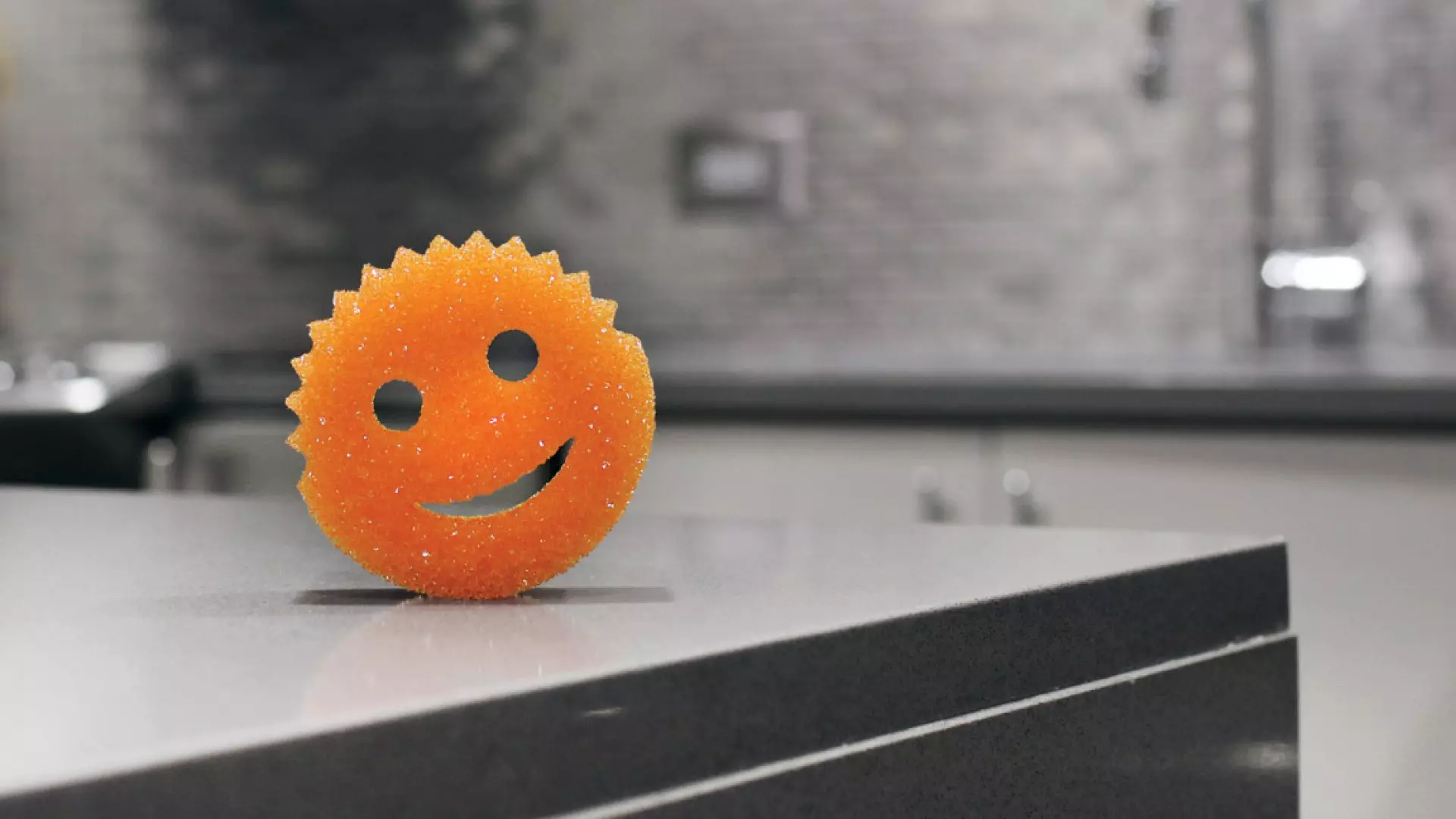 SEM ESCAPAMENTOS? Um Scrub Daddy, em repouso.