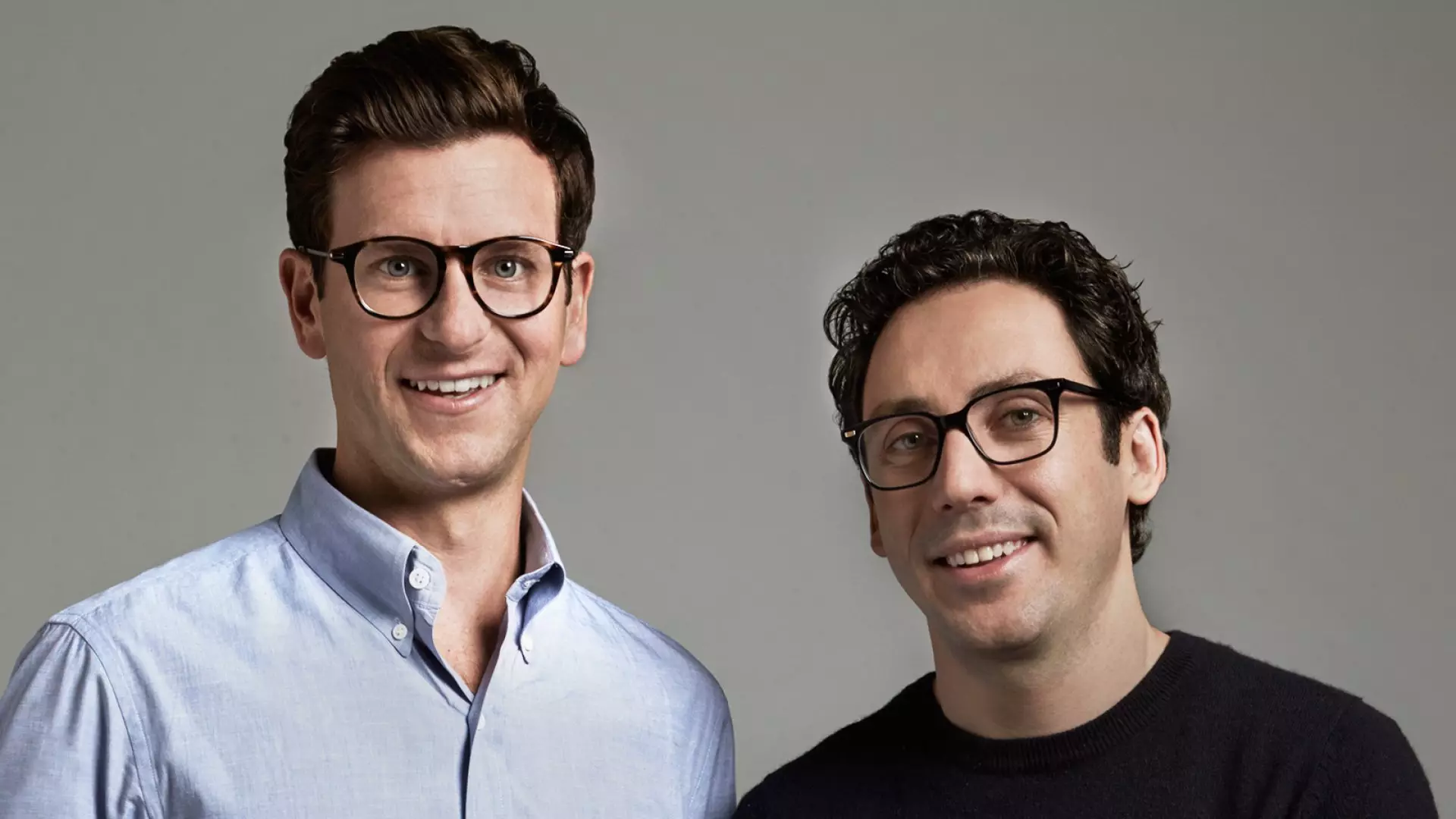 Warby Parker קאָ-גרינדערס Dave Gilboa (לינקס) און Neil Blumenthal.