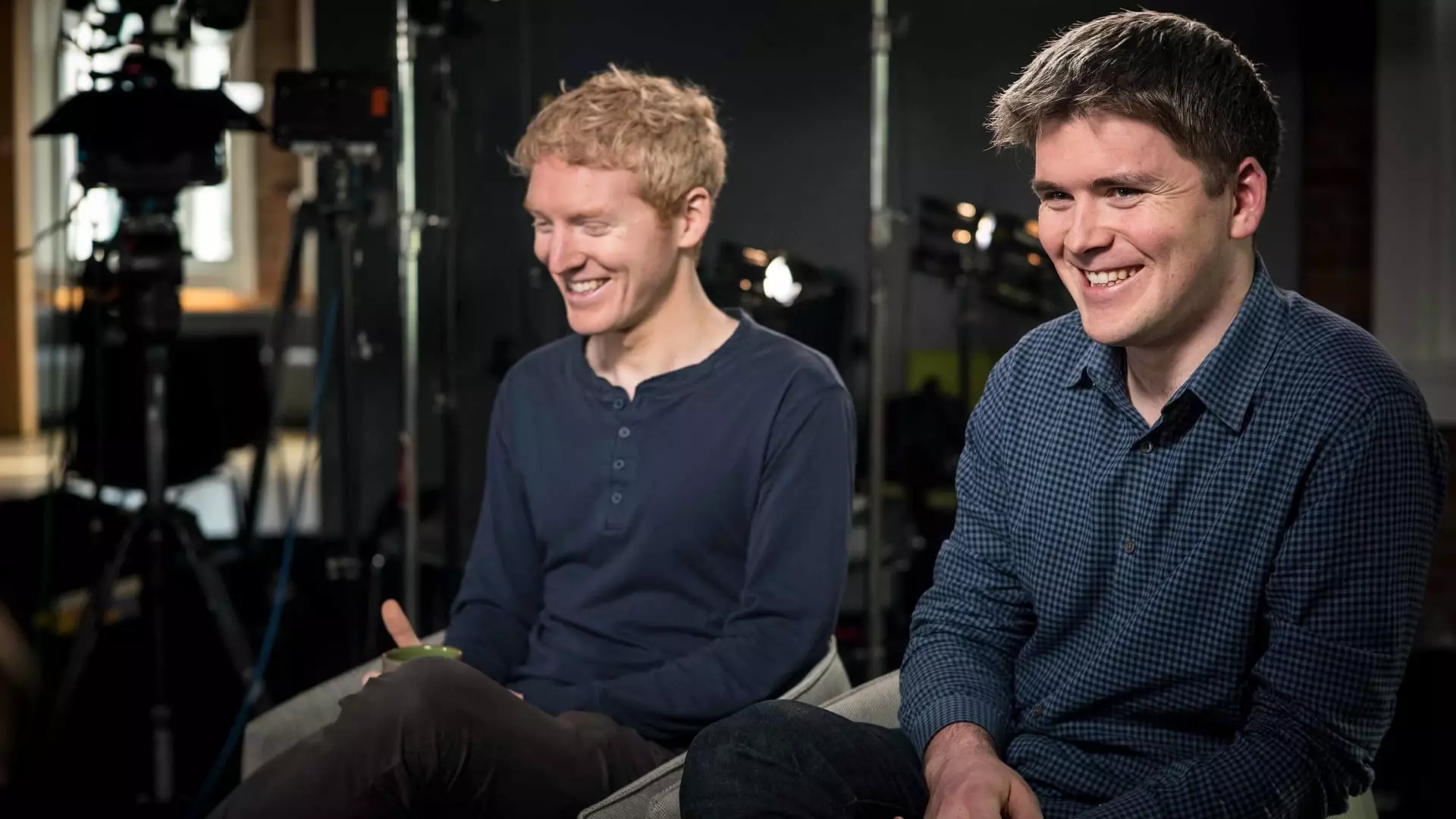 Patrick Collison, venstre, administrerende direktør og medgründer, og John Collison, president og medgründer av Stripe.